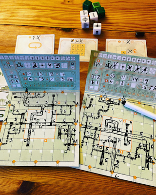 Review of Railroad ink - Kulkmann's Gamebox (www.boardgame.de)